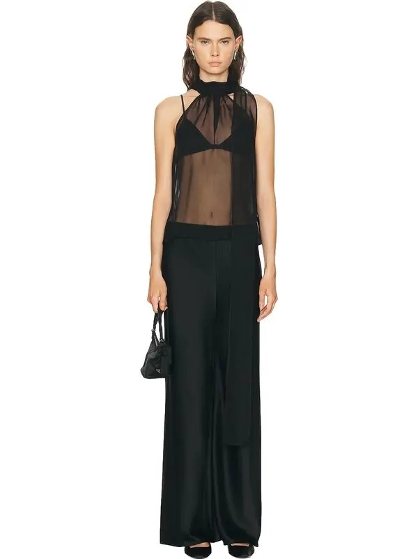 EAVES Grethe Halter Top - Black