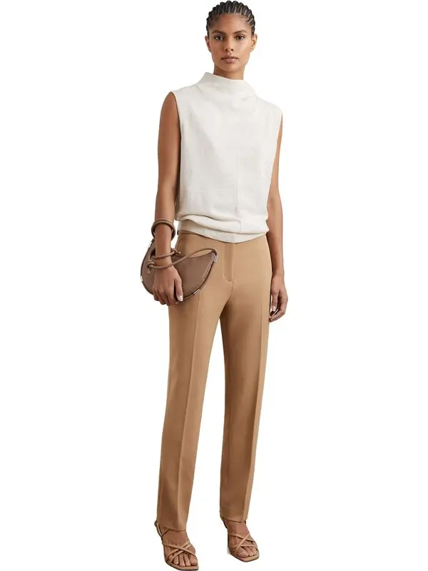 REISS Gabi Slim-fit Suit Trousers - Camel