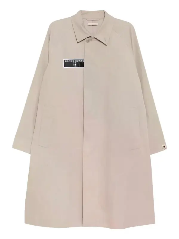 ROMEO HUNTE Logo-patch Coat - Neutrals