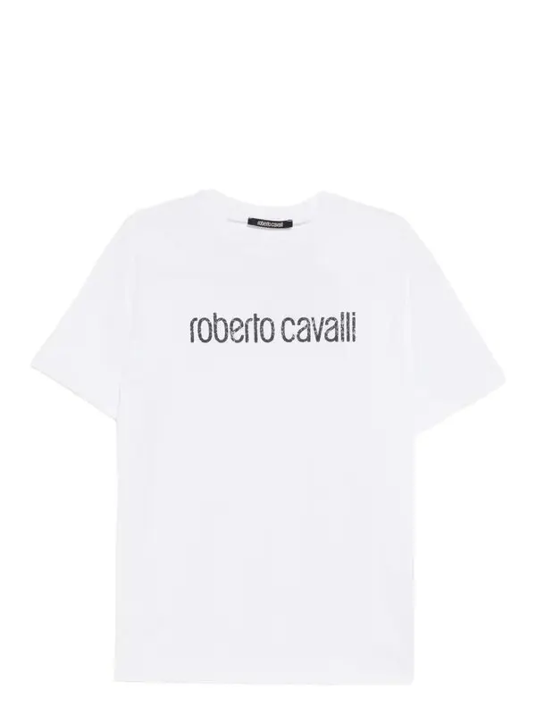 Roberto Cavalli Logo-print Cotton T-shirt - White