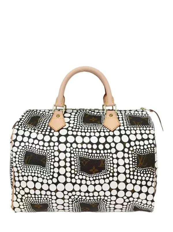 LOUIS VUITTON X Yayoi Kusama 2012 Speedy 30 Tote Bag - White