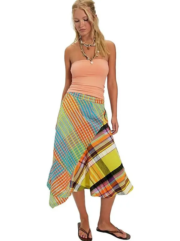 Free People Rivoli Printed Midi Skirt - Pop Combo