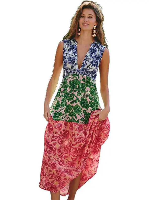 CELANDINE Kallie Flowy Gauze Maxi Dress - Multi Floral
