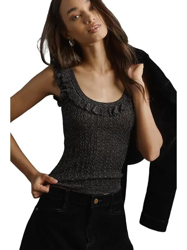 Paige Clareen Sweater Tank Top - Black