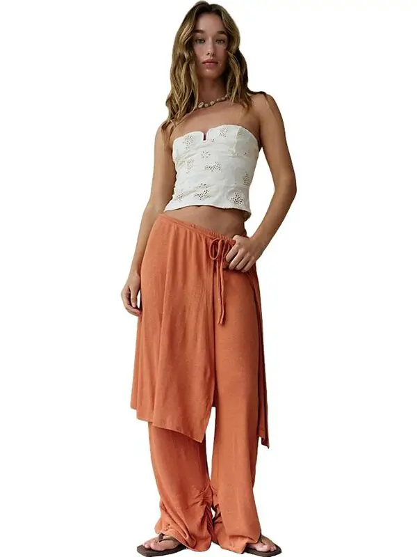 Free People Gauzy Knit Skants - Sunbake