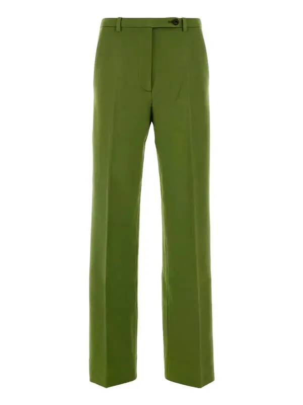 Miu Miu Logo-patch Trousers - Green