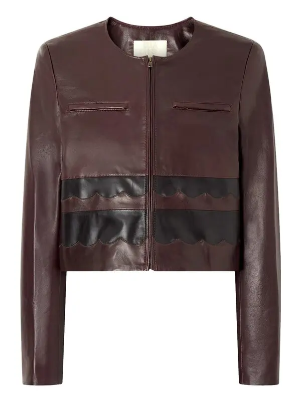 Ulla Johnson Callisto Paneled Leather Jacket - Brown