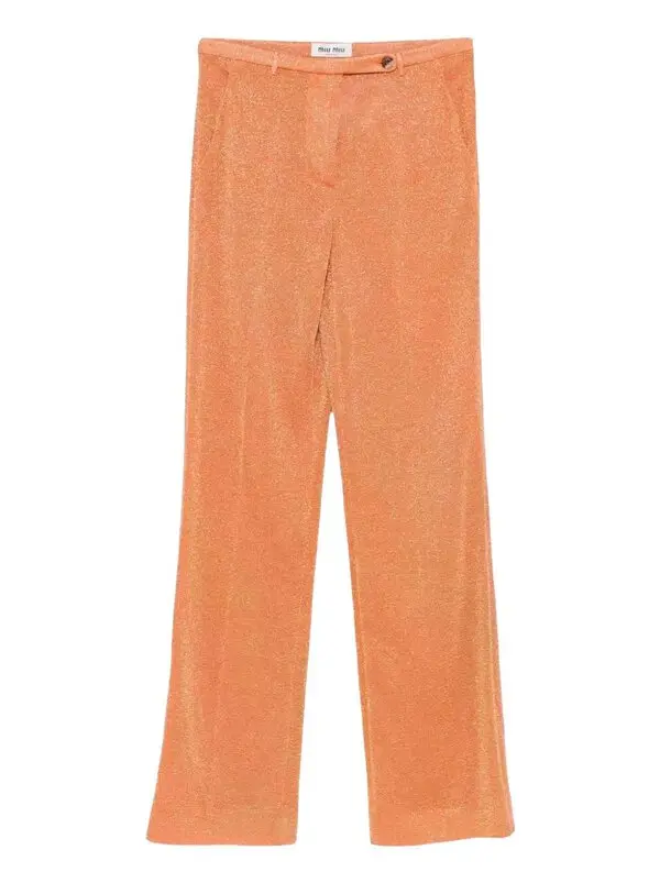 Miu Miu Metallic Trousers - Orange