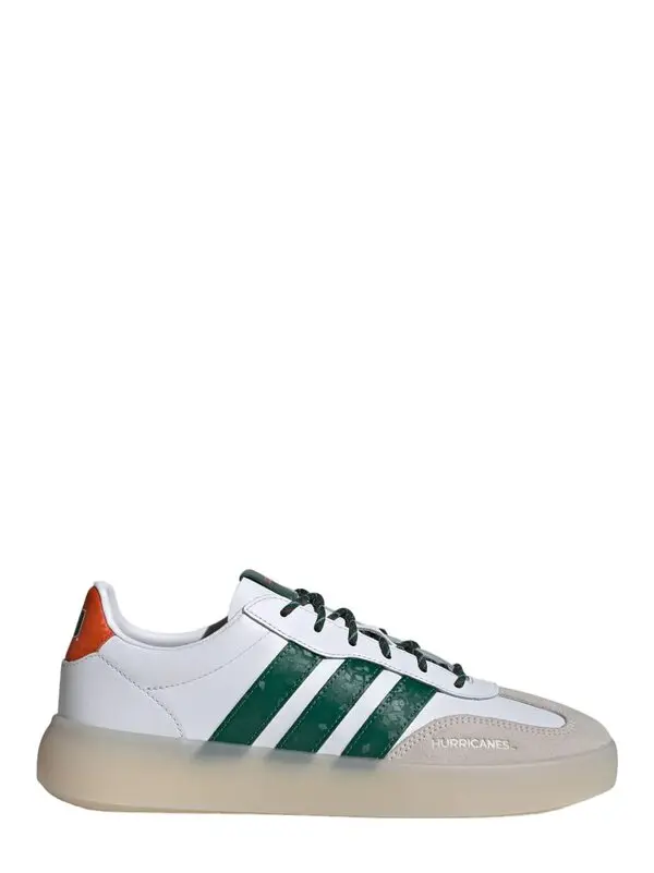 Adidas Miami Hurricanes Barreda Decode Sneakers - Cloud White / Dark Green / Collegiate Orange