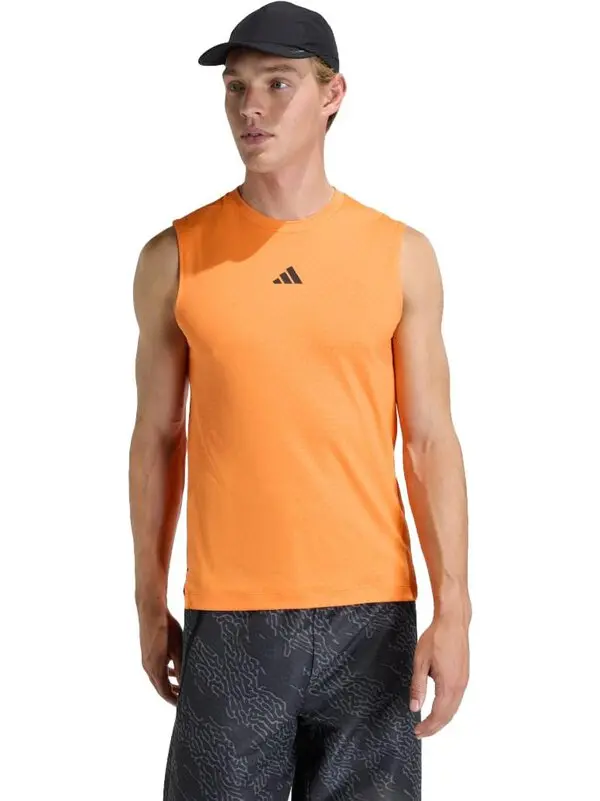Adidas D4t Power 3 Stripes Tank Top - Pure Orange