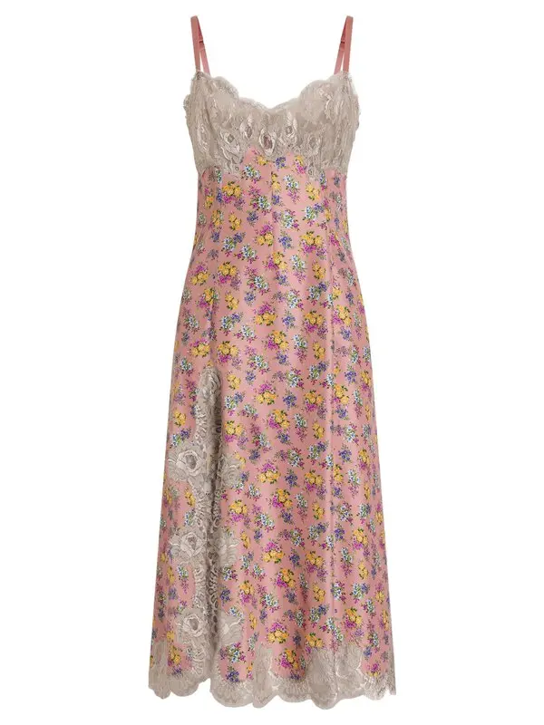 Dolce & Gabbana Floral-print Slip Dress - Multicolor