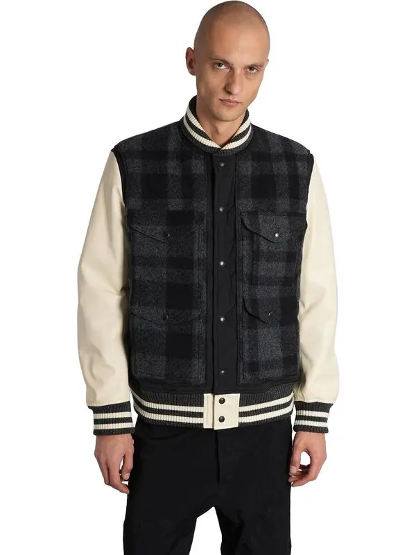 Junya Watanabe Wool Blend Bomber Jacket - Black