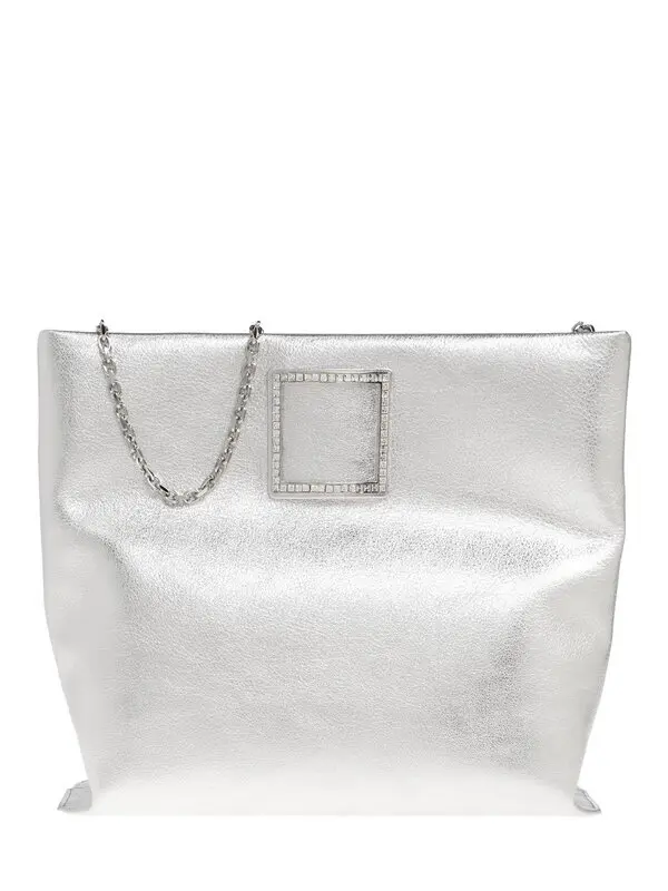 ROGER VIVIER Trompette Clutch - Silver
