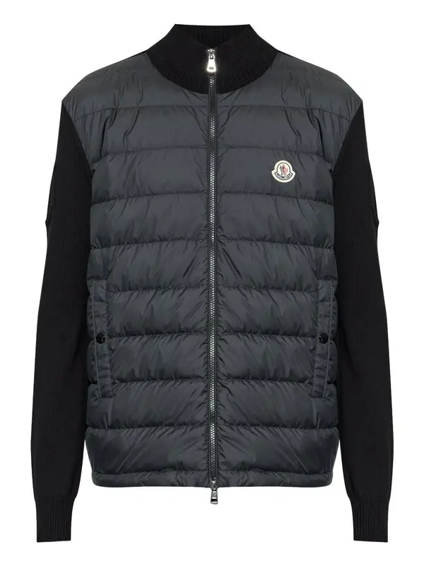 Moncler Puffer-front Cardigan - Black