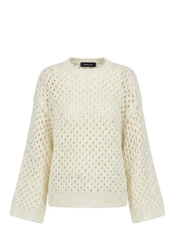 Fabiana Filippi Sweater With Sequins - Cream