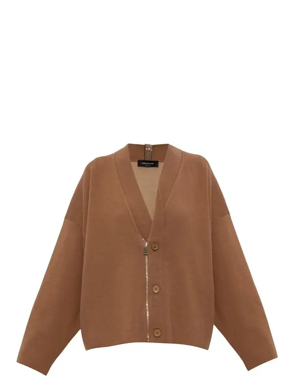 Fabiana Filippi V-neck Cardigan - Brown