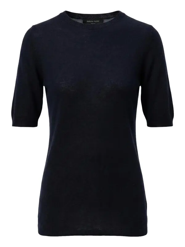 Fabiana Filippi Round Neckline Top - Navy Blue