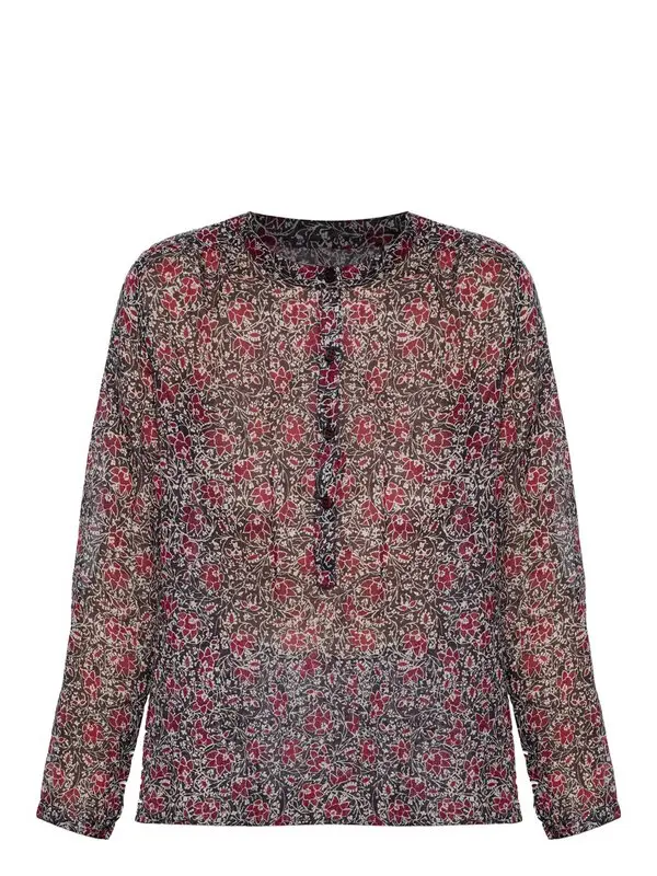 MARANT ETOILE Floral Maria Top - Burgundy
