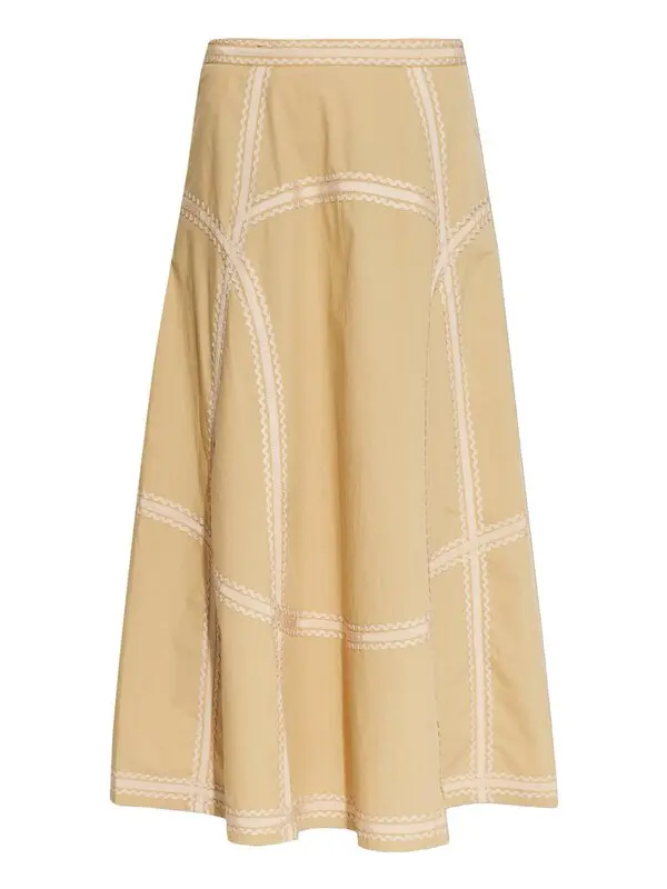 Ulla Johnson Norah Midi Skirt - Beige