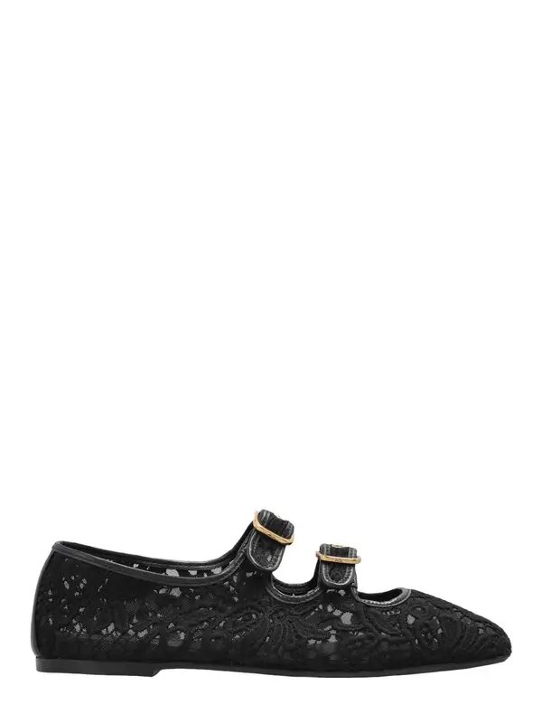 Agl Lace Ballerina Flats - Black