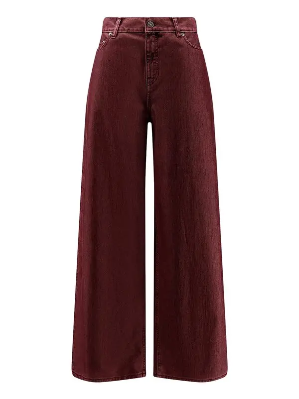 GOLDEN GOOSE Melody Boyfriend Fit Trousers - Red