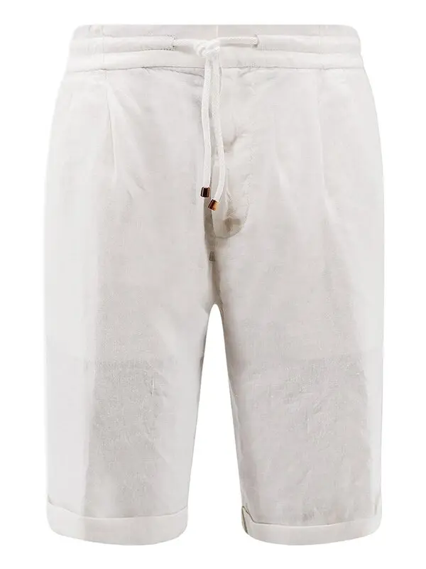 Brunello Cucinelli Linen Shorts - White