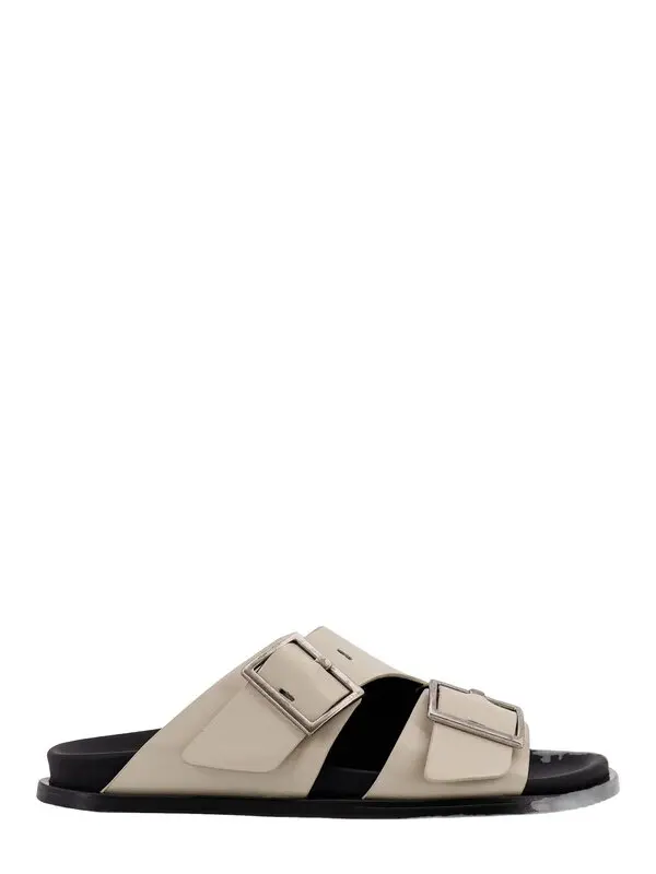 ALOHAS Alba Low Leather Sandals - Beige