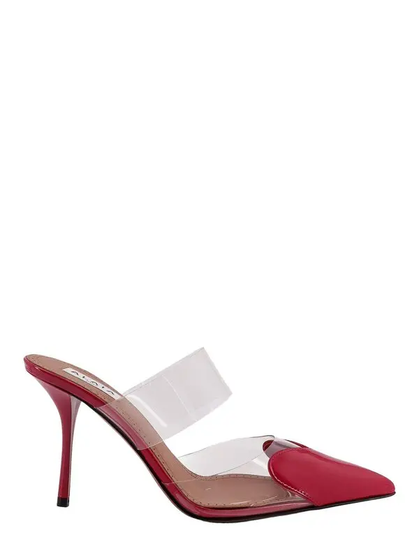 Alaïa Le Coeur Patent Leather Sandals - Red