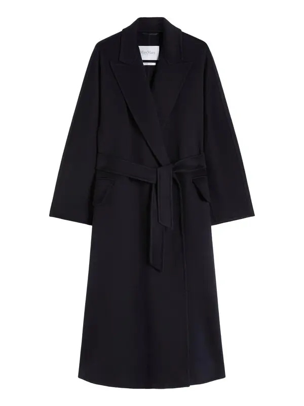 Max Mara Cashmere Wrap Coat - Blue