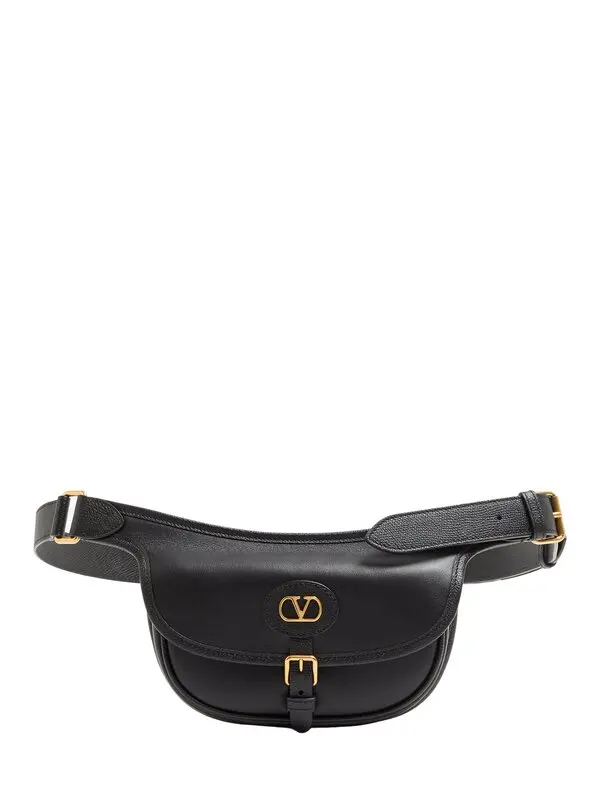 Valentino Garavani Small Leather Belt Bag With Vlogo - Black