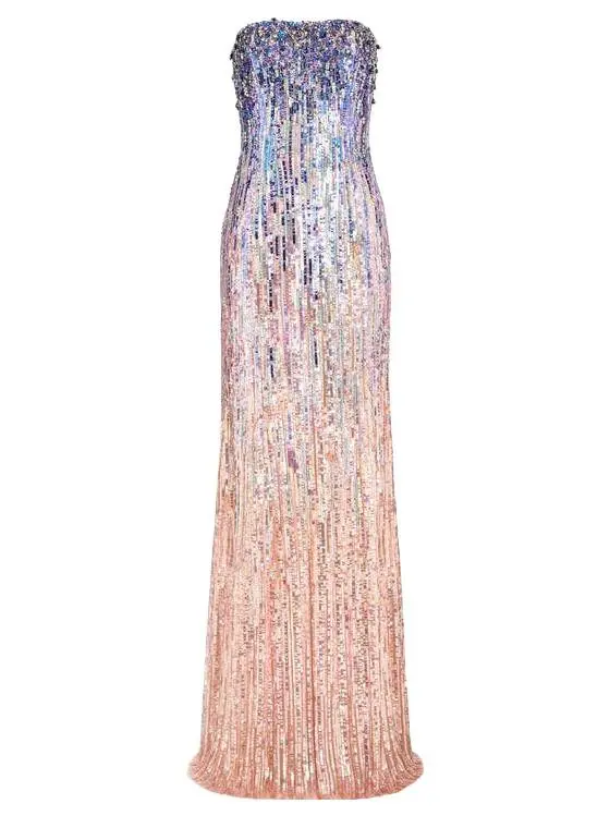 Jenny Packham Honesty Sequin-embellished Maxi Dress - Sugar Purple