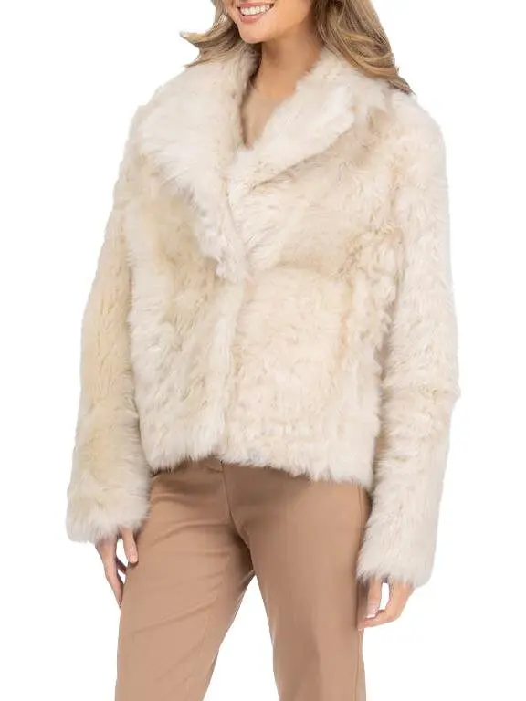 Gorski Genuine Shearling Reversible Jacket - Ivory