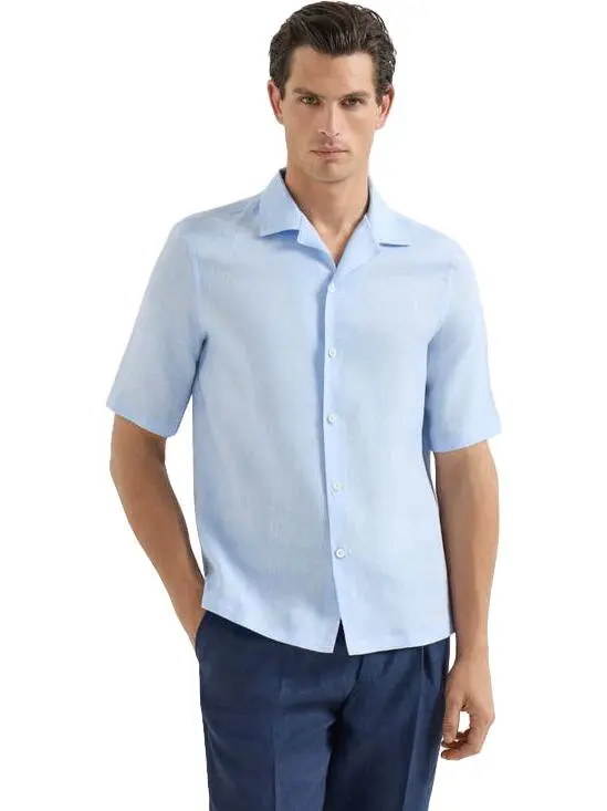 Brunello Cucinelli Short Sleeve Shirt - Azure