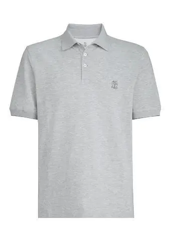 Brunello Cucinelli Piqué Polo Shirt - Light Grey