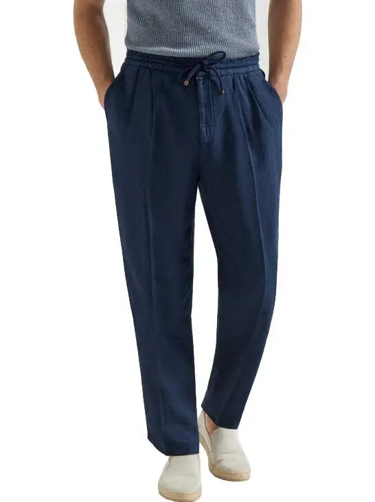 Brunello Cucinelli Trousers With Drawstring - Blue