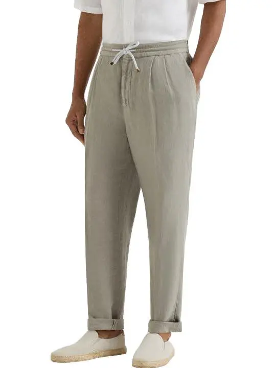 Brunello Cucinelli Trousers With Drawstring - Khaki