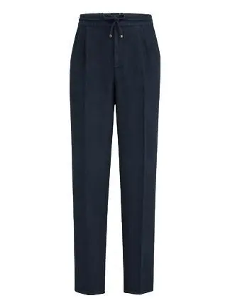 Brunello Cucinelli Trousers With Drawstring - Navy Blue