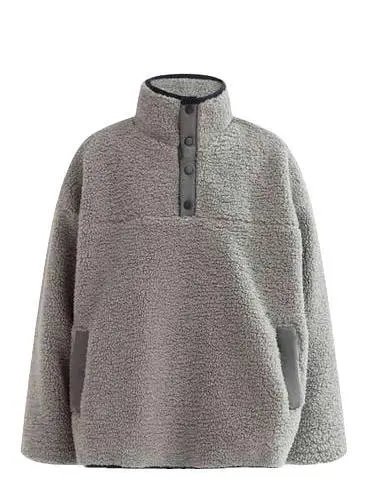 MOUSTACHE Fleece Pullover - Grey