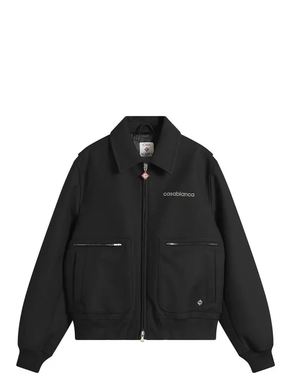 Casablanca Wool Blend Blouson - Black
