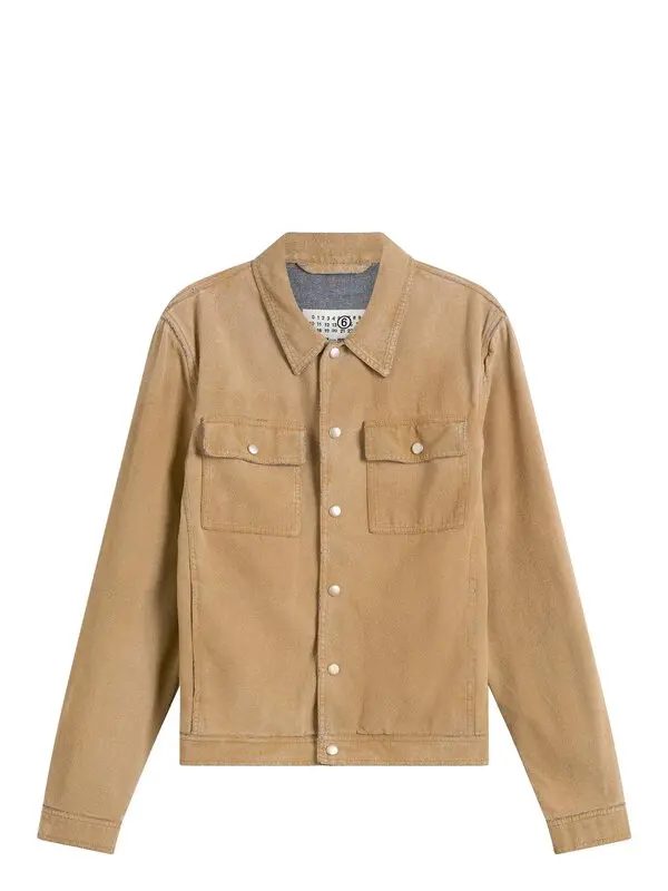 MAISON MARGIELA Cotton Coated Trucker Jacket - Sand
