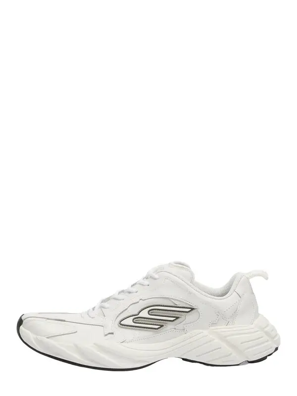 Balenciaga Monday Leather Sneaker - White/black/grey
