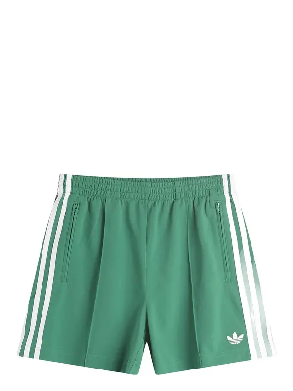 Adidas Firebird Relaxed Fit Shorts - Bold Green/white