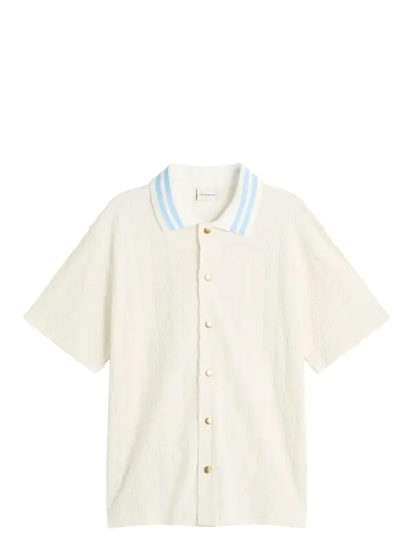 Drole De Monsieur Monogramme Towelling Shirt - Off White