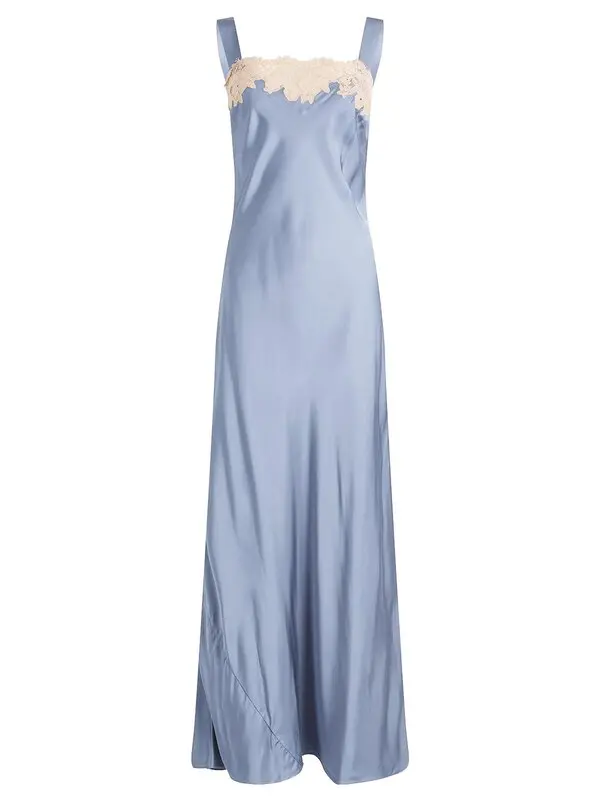 Rixo Rosamarie Maxi Dress - Stone Blue