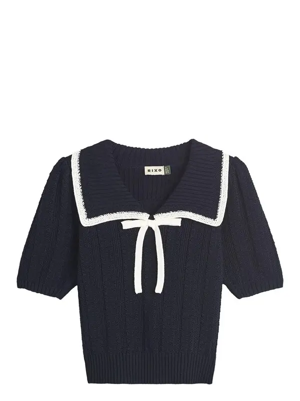 Rixo Pippa Top - Deep Navy