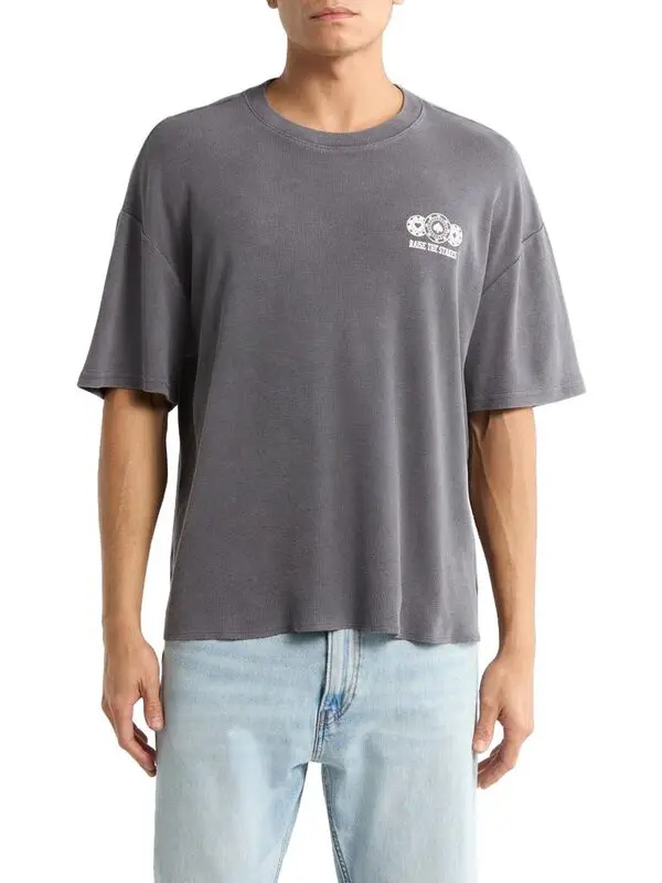 PACSUN Cardinal Room Oversize Cotton Graphic T-shirt - Charcoal