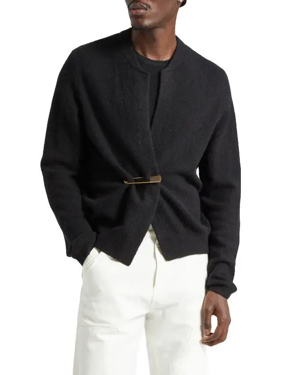 Frenckenberger Mini Cashmere Bomber Cardigan - Black