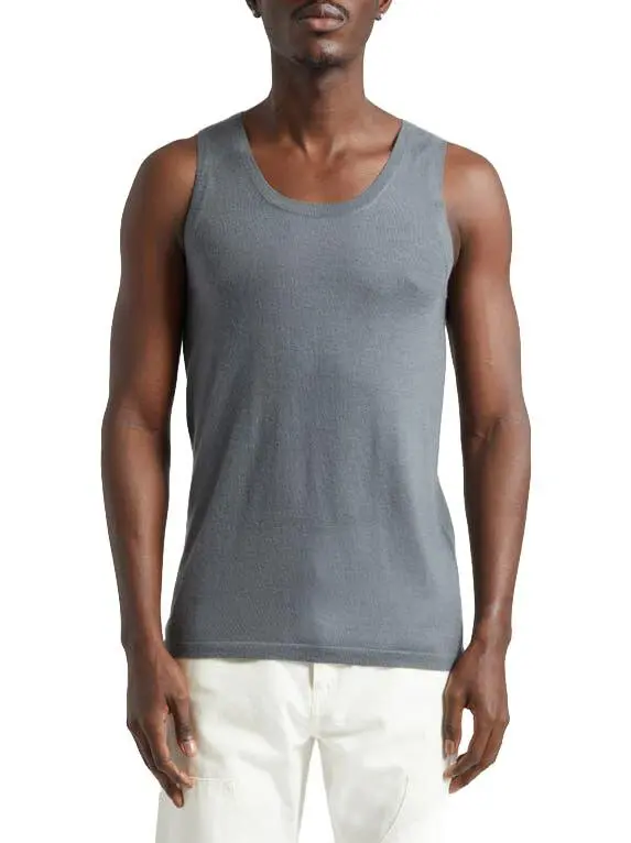 Frenckenberger Big Cashmere Tank - Gargoyle