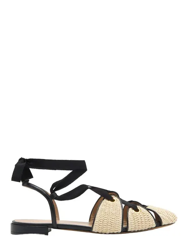 Ulla Johnson Artemis Eyelet Detail Flat - Sand