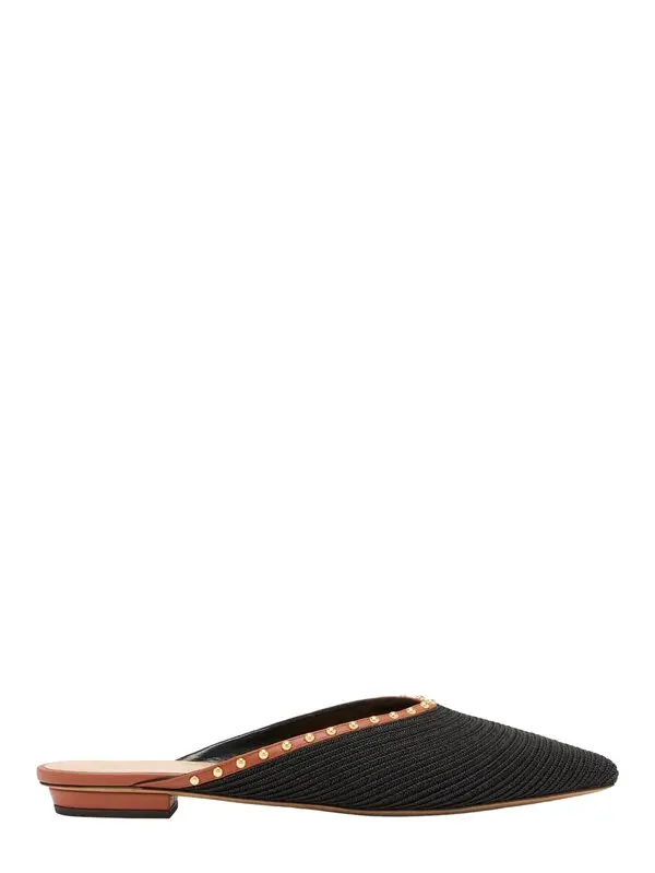 Ulla Johnson Hera Raffia Mule - Noir
